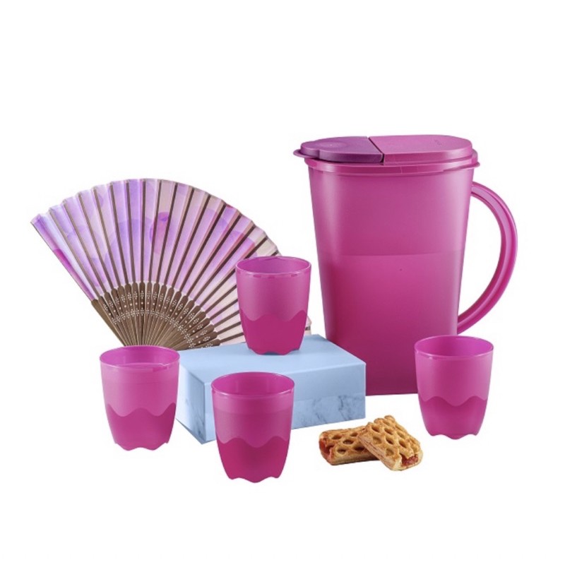 Tupperware Camellia Purple Collection Drinking Set Jug and Mug (5pcs ...