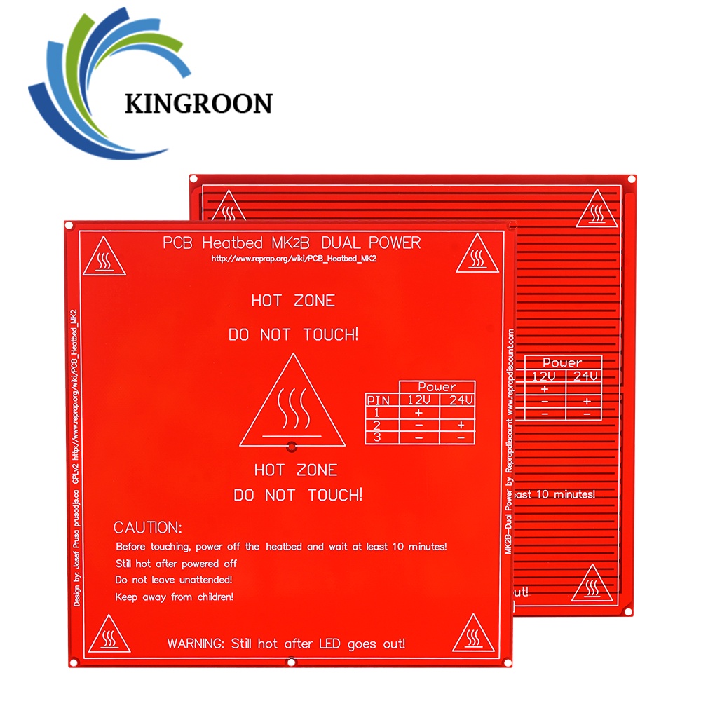 KINGROON Upgraded MK2A MK2B MK3 Heatbed PCB Heated bed Dual 12V 24V ...