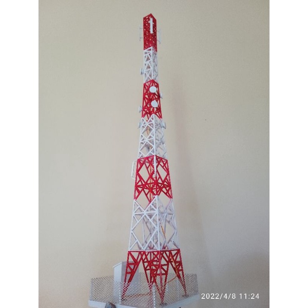 Miniature tower BTS signal transmitter telkom toy 1:87 HO scale ...
