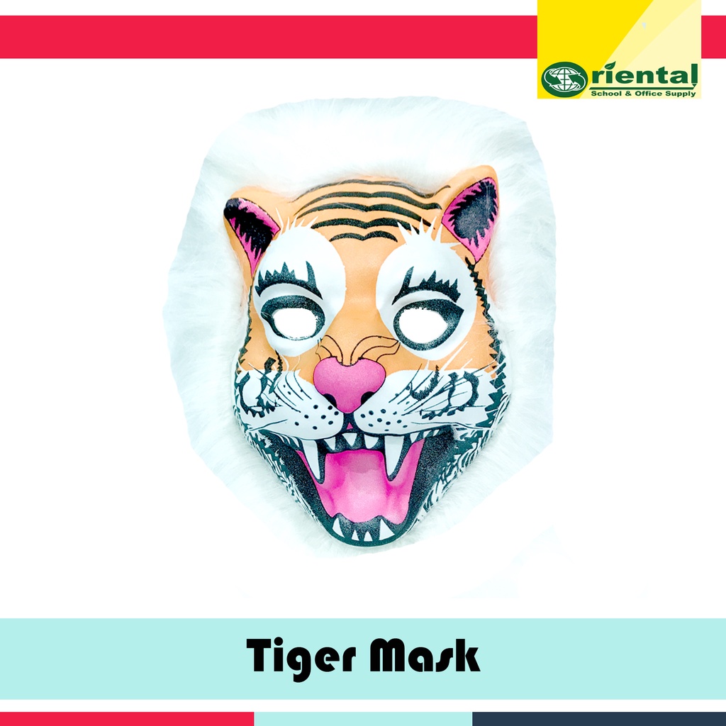 Scary Roaring Orange Tiger Mask With Hair Open Mouth Tiger Masks with ...