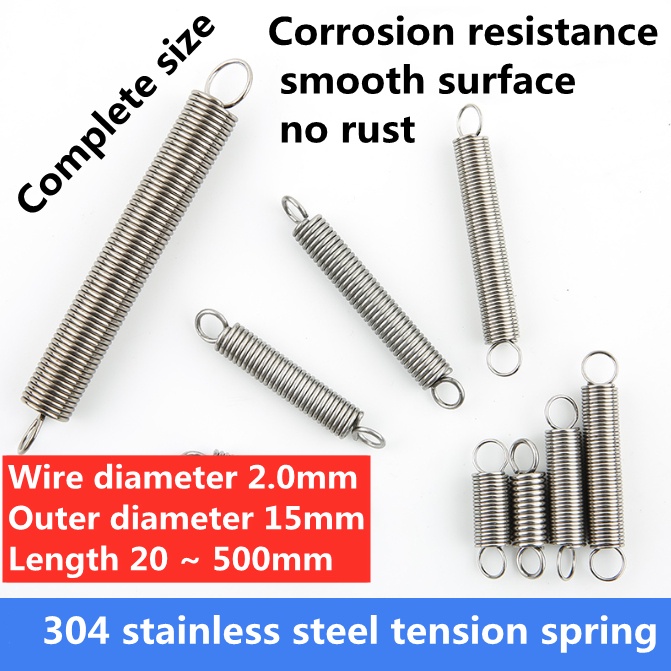【AZY】SUS304 stainless steel Tension spring d2.0mm OD15mm 304 stainless ...