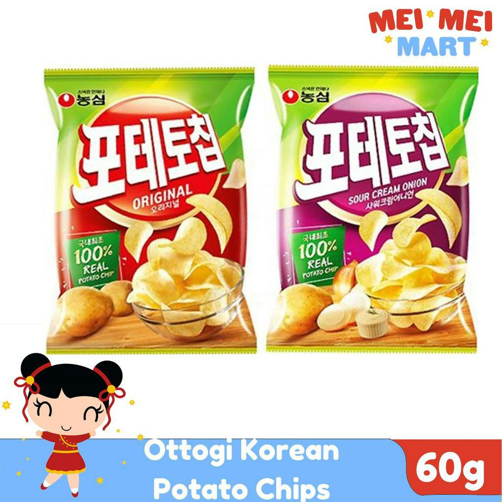 Ottogi Korean Potato Chips Original and Sour Cream Onion 60g | Shopee ...