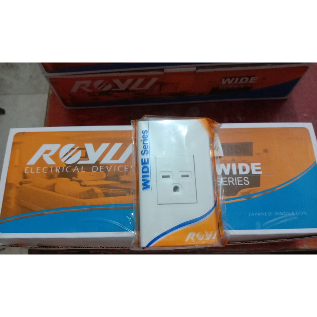 ROYU WIDE SERIES SET ( 10 PCS PER BOX ) Aircon Outlet set / Switch 1 ...