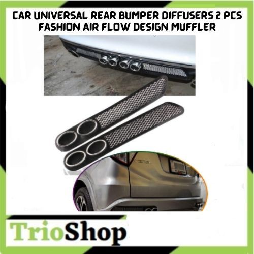 Car Universal Rear Bumper Diffusers 2 pcs Fashion Air Flow Design ...