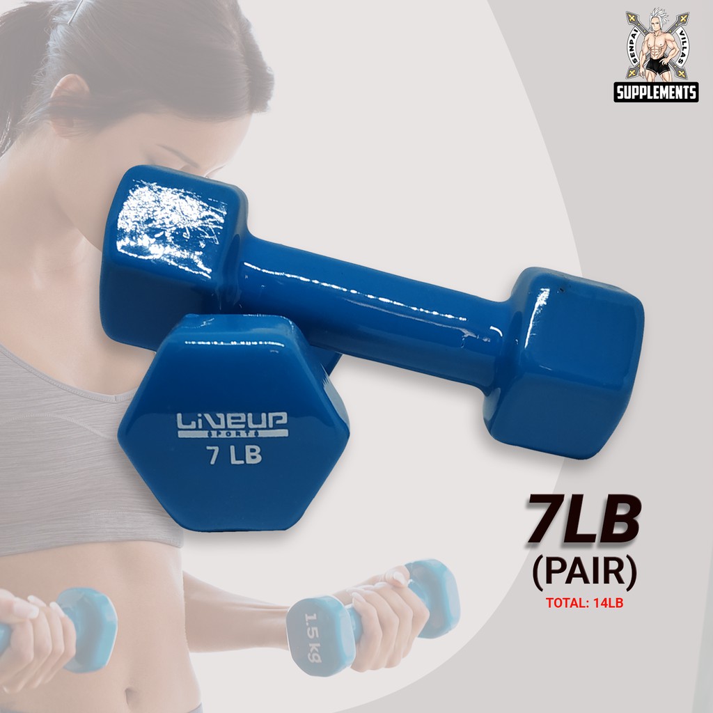 VINYL DUMBELL 7LB PAIR | Shopee Philippines