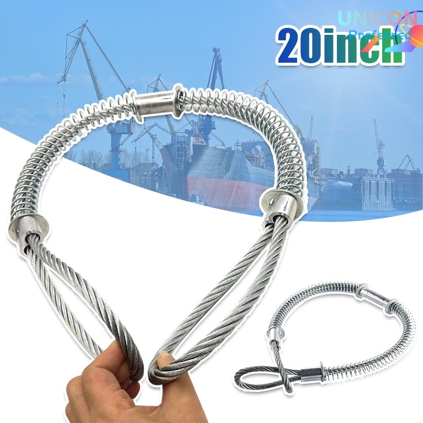 20 in. Safety Hose Whip Check Hose galvanized Anti-Collapsible Anti ...