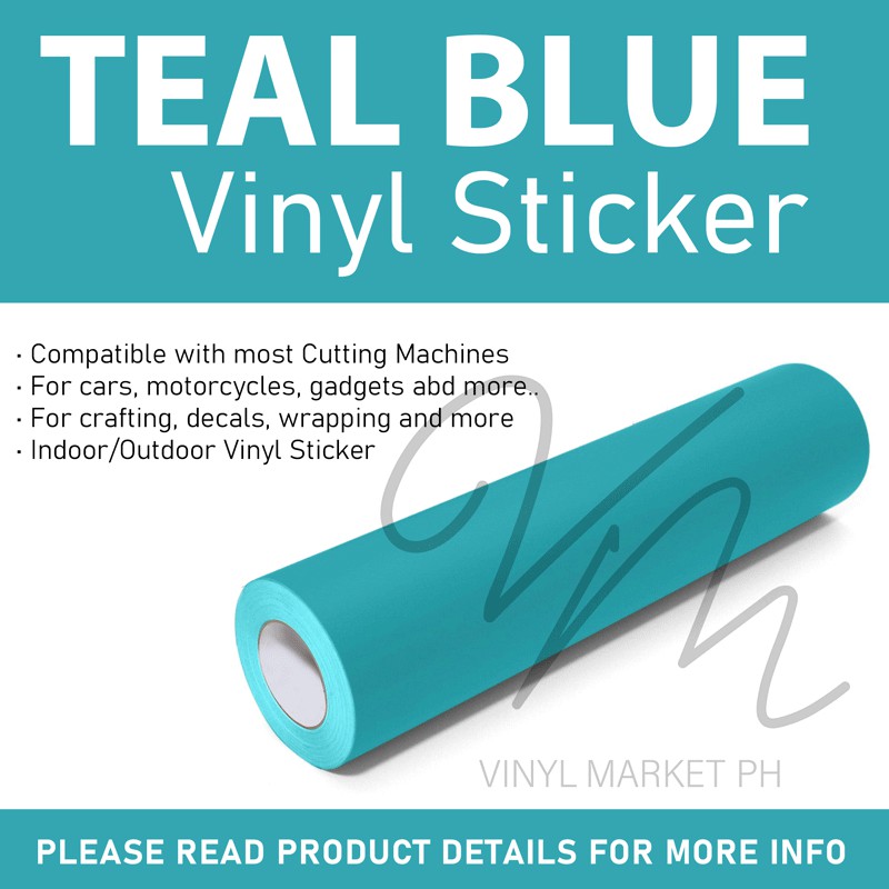 TEAL BLUE Vinyl STicker | Shopee Philippines