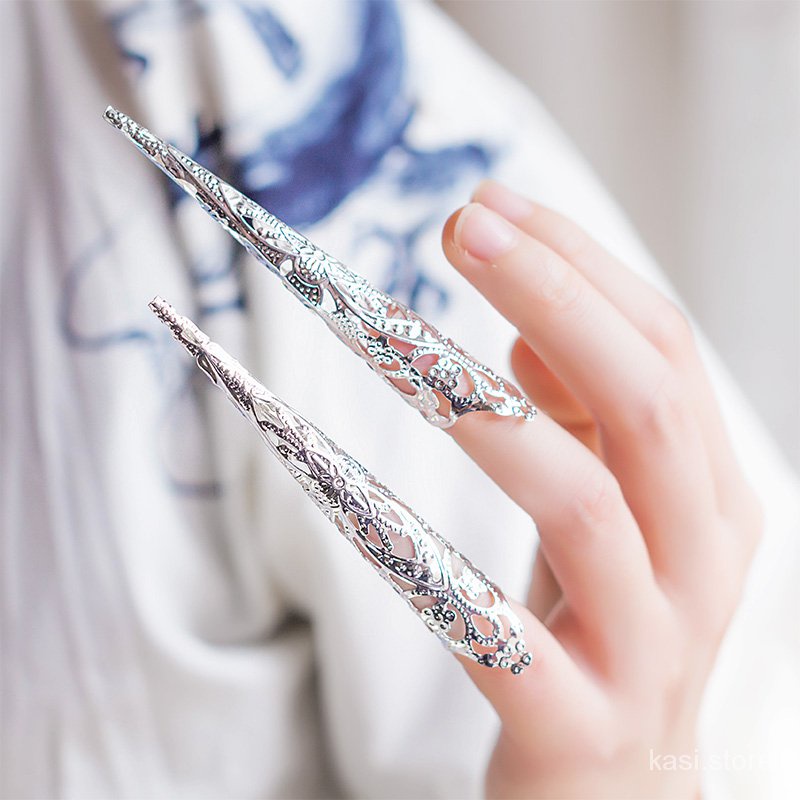 Ancient Costume Antique Style Palace Queen Nail Sets Finger Stall Armor ...