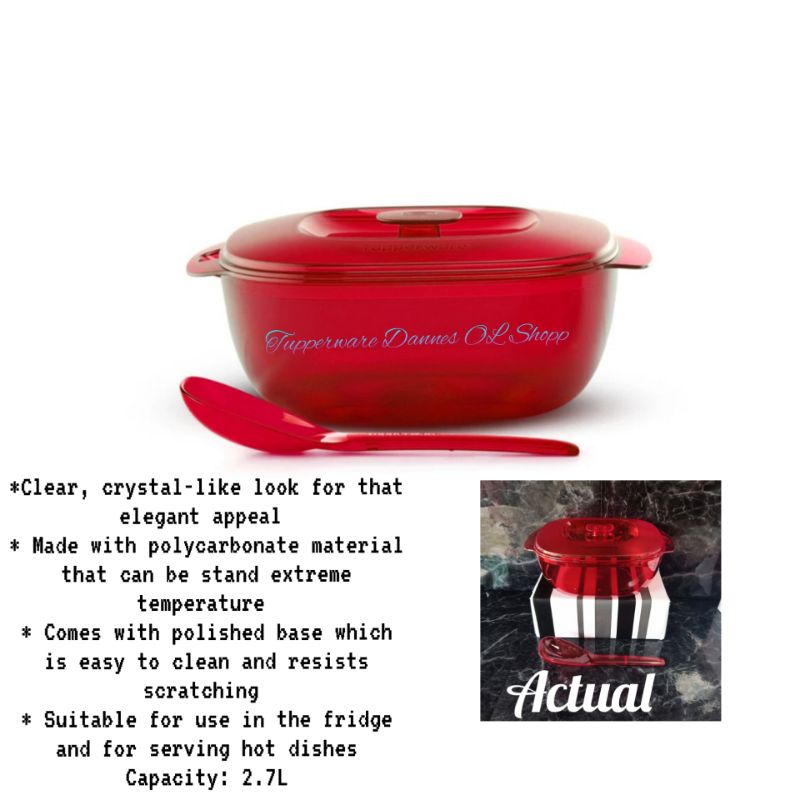 Tupperware Crystalline Soup Server (per piece) | Shopee Philippines