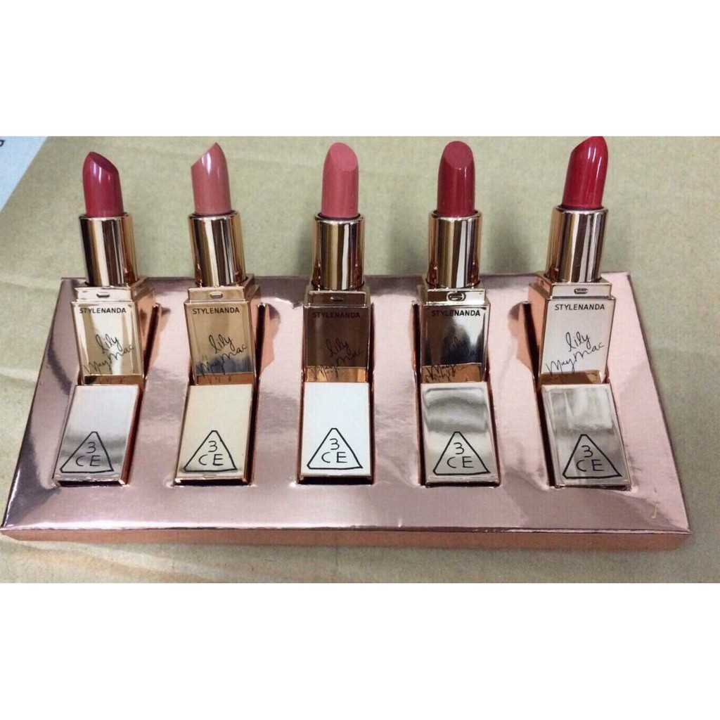Gold Box Lip Set Includes 5 Lipsticks In A Mini Size. | Shopee Philippines