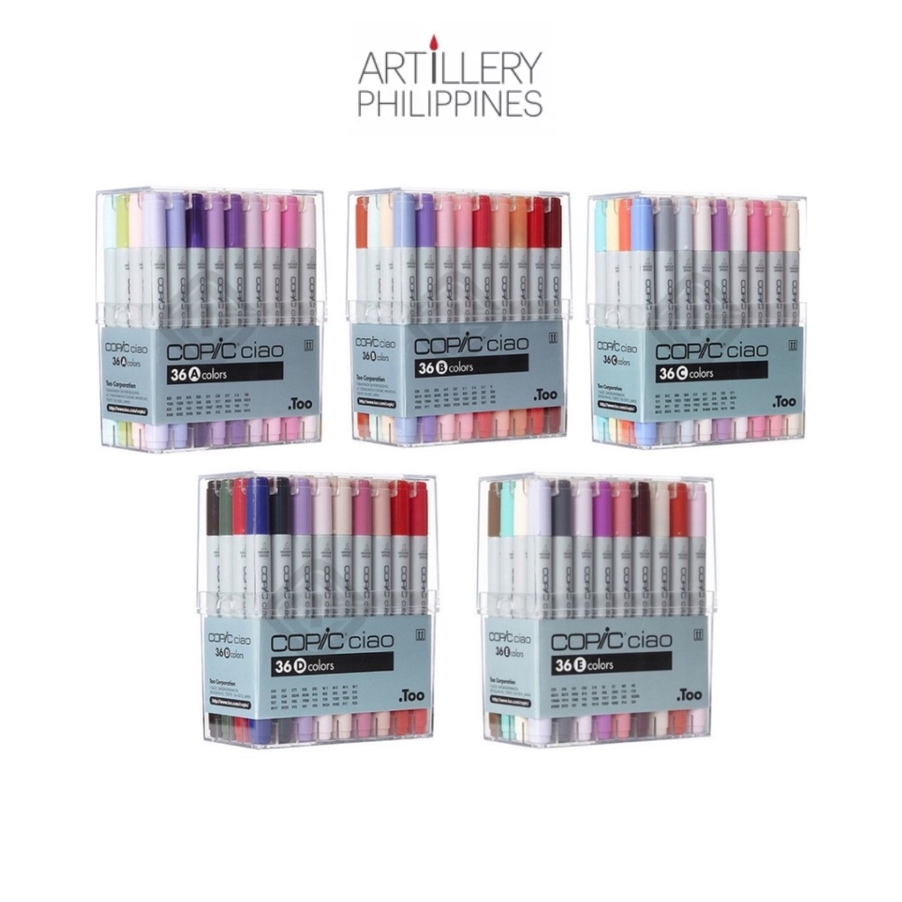 Copic Ciao Marker Set [36 Colors, Set A B C D] | Shopee Philippines