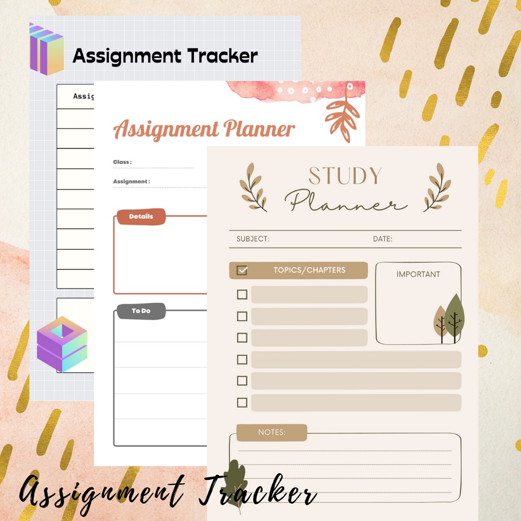 Assignment Tracker, School Activity Planner Notepad Memopad(Non-Sticky ...