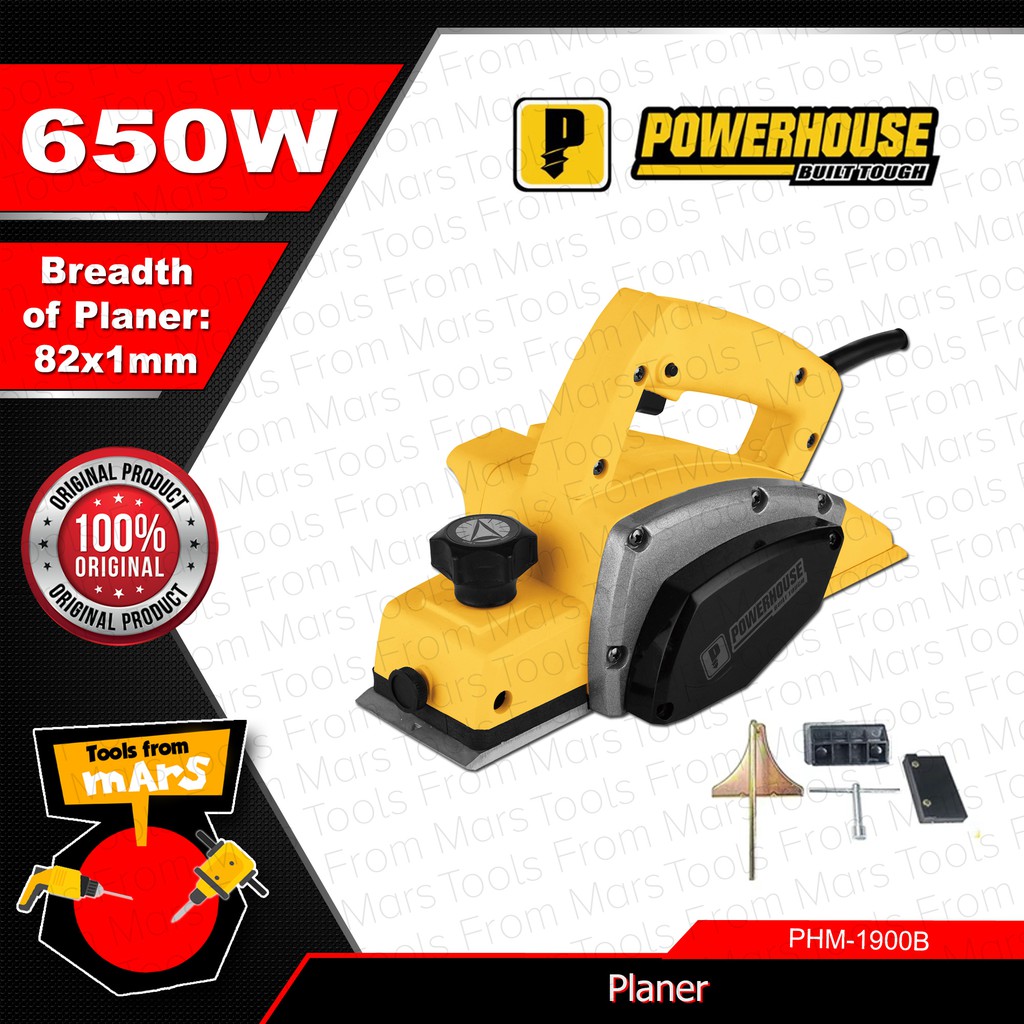 Powerhouse 700w Electric Wood Planer with Dust Bag Katam Hand Plane ...