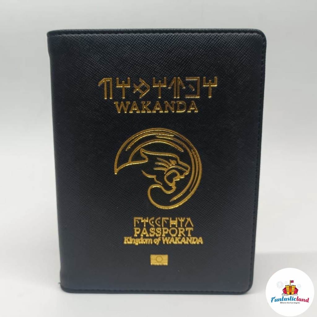 Passport Cover - Black Panther Kingdom of Wakanda Passport Case (Black ...