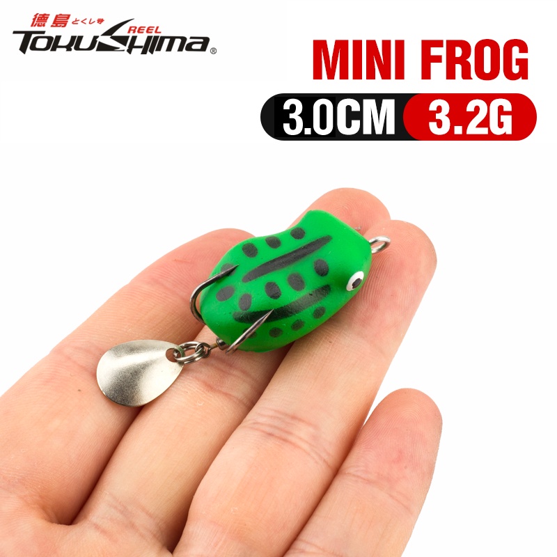 1PCS 3cm/3.2g 8Colors Casting Mini Soft Jump Frog Fishing Lure With ...