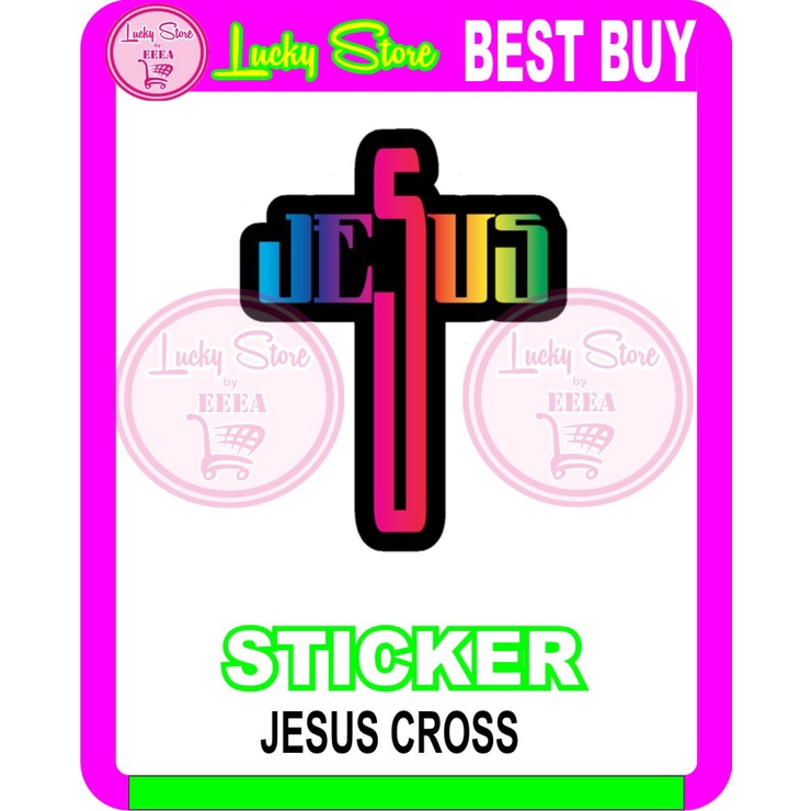 STICKERS DECALS JESUS CROSS STICKER ONLY | Shopee Philippines