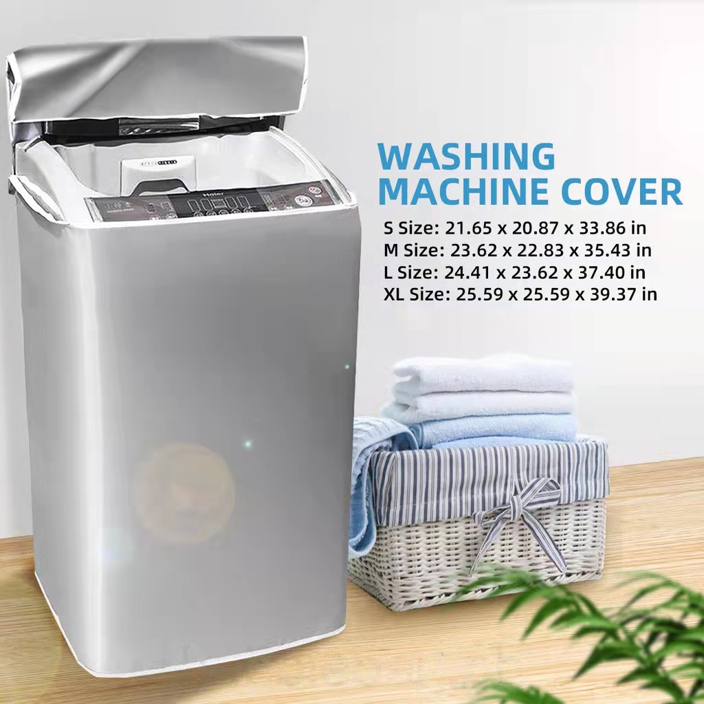 Washing machine cover waterproof dust proof sunscreen protective cover top open top load washing ...