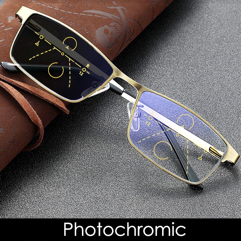 High Quality Photochromic Progressive Multi Focal Reading Glasses Men ...