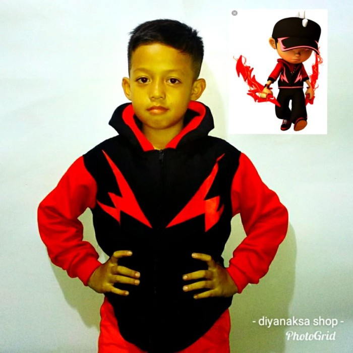 Boboiboy Lightning Jacket + Hat | Shopee Philippines