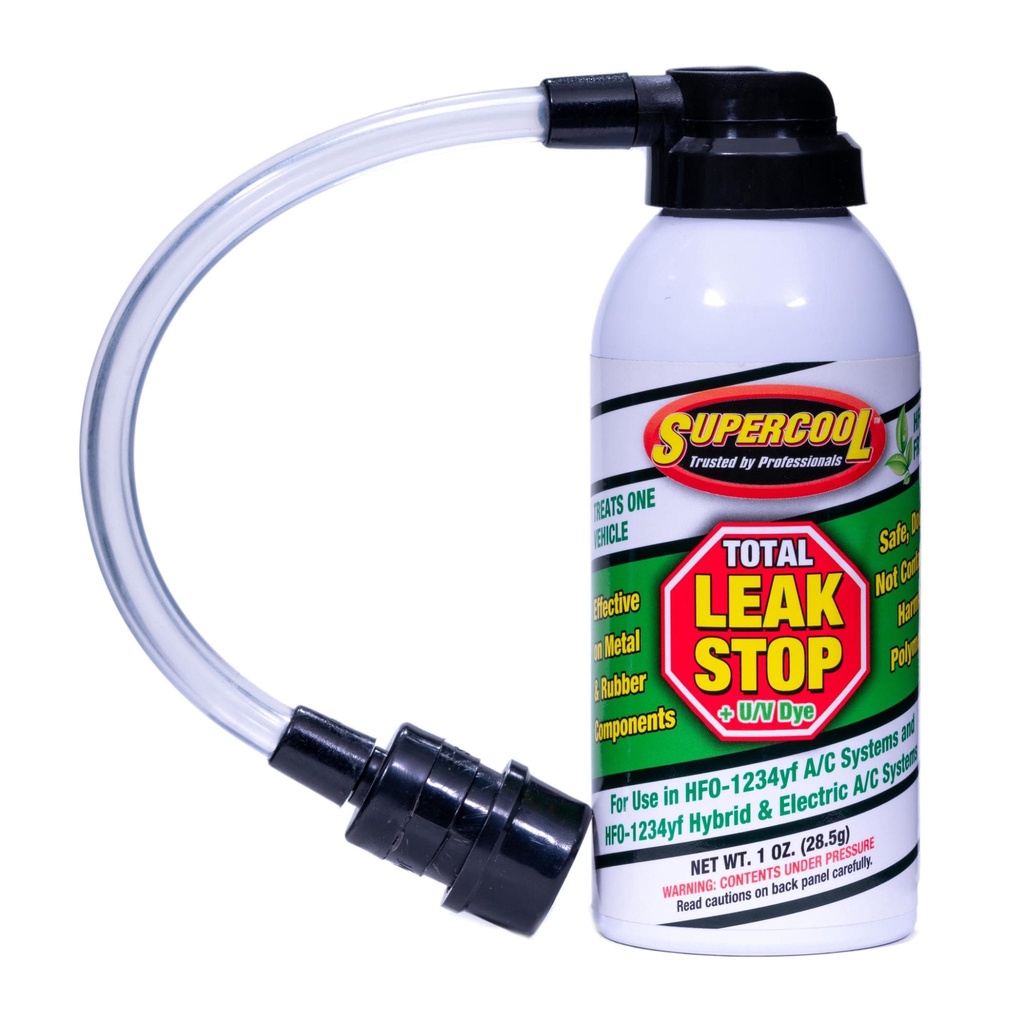 [SUPERCOOL] 1234YF TOTAL LEAK STOP + UV DYE WITH APPLICATOR HOSE 1OZ ...
