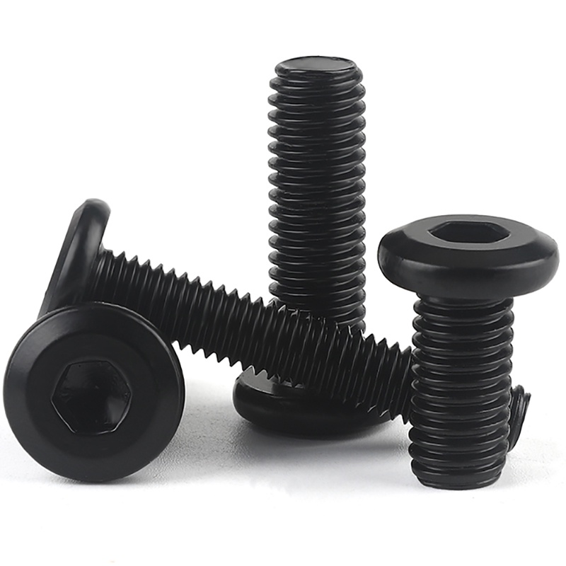 M6 Low-Profile Socket Head Bolt Inner Hexagon Screw Carbon Steel Black ...