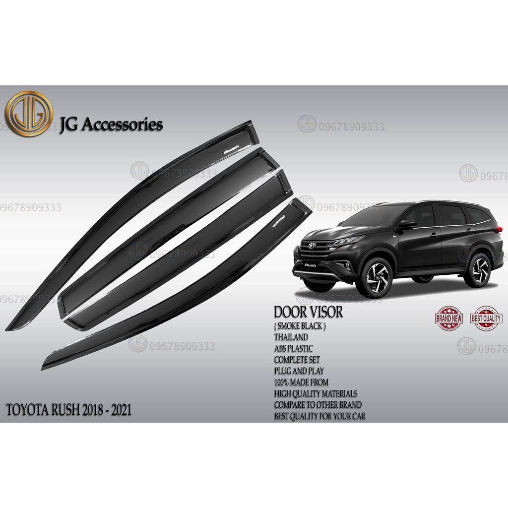 TOYOTA RUSH 2018 - 2021 WINDOW DOOR VISOR/RAIN GUARD/WIND GUARD/SUN ...