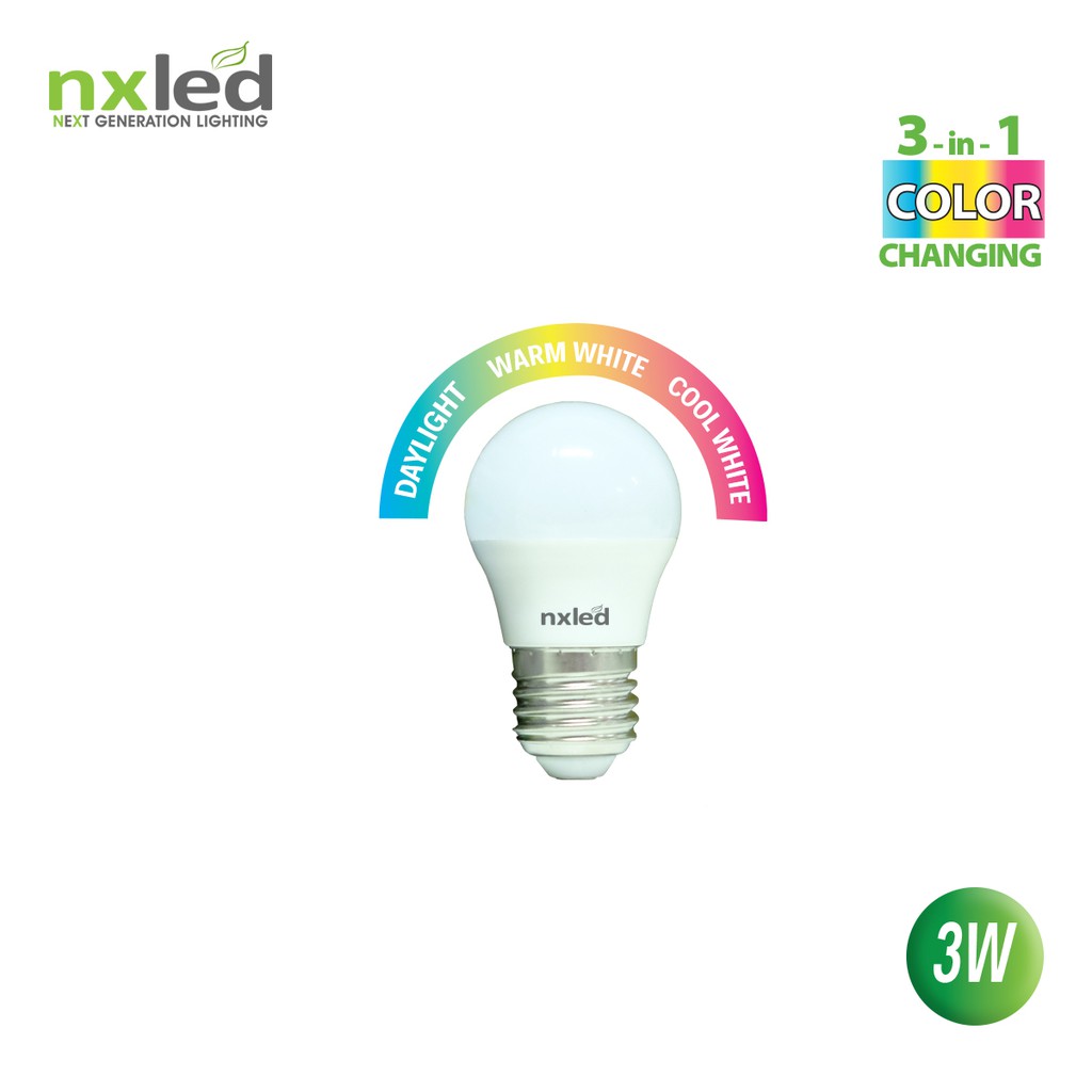 Nxled 3 Watts LED Bulbs - Tricolor (ANX-TCB3W) | Shopee Philippines