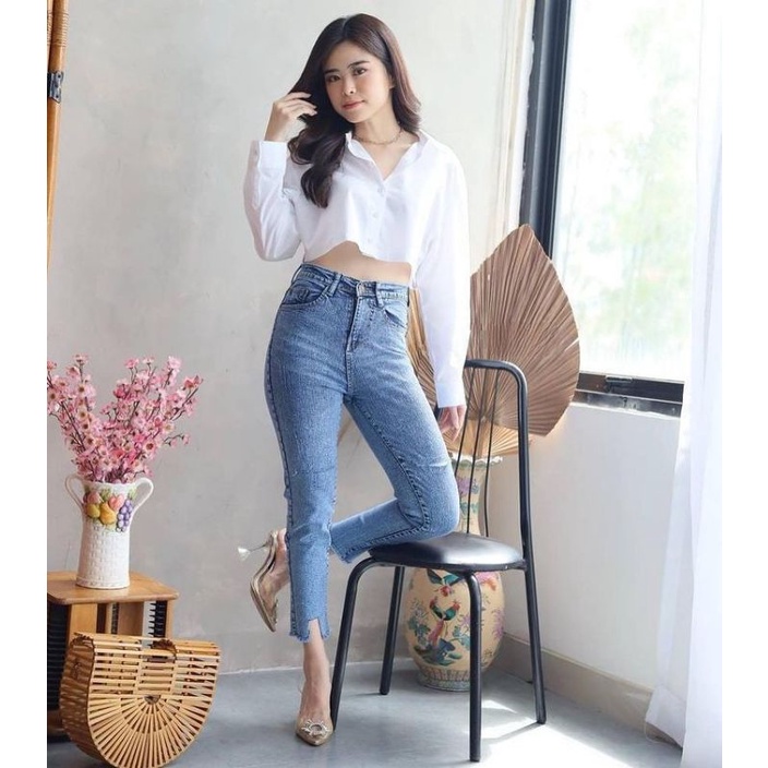 Jeans Girls SOBEK Do Not Break IMPORT / HIGHWAIST SKINNY RIPPED JEANS ...