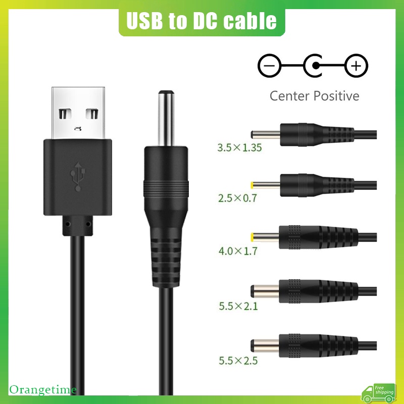 【1-3 Days Delivery】USB to DC Power Cable Cord 3.5x1.35/5.5x2.1/5.5x2.5/ ...