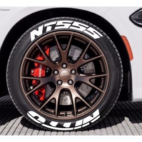 8x NITTO NT555 Tire Stickers - 1.25" For 19" 20" 21" Wheels - (8pcs ...