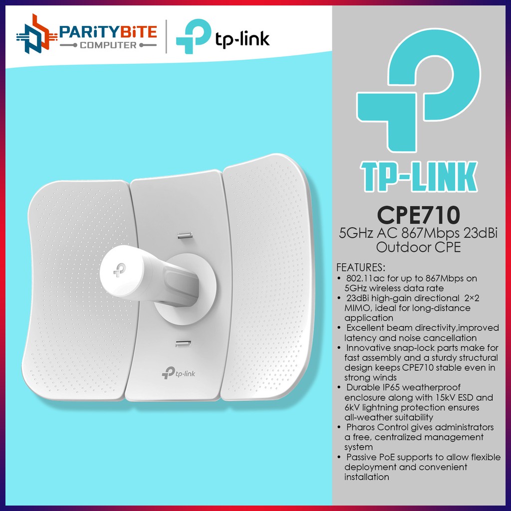 TP-Link CPE710 5GHz AC 867Mbps 23dBi Outdoor CPE | Shopee Philippines