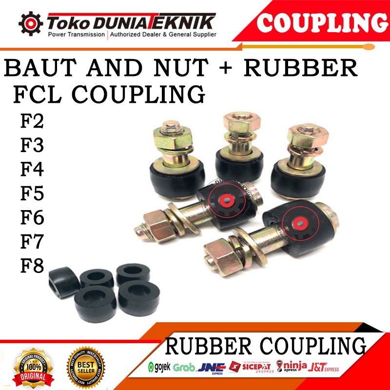 Fcl F3 COUPLING BOLT + NUT + RUBBER COMPLETE SET | Shopee Philippines