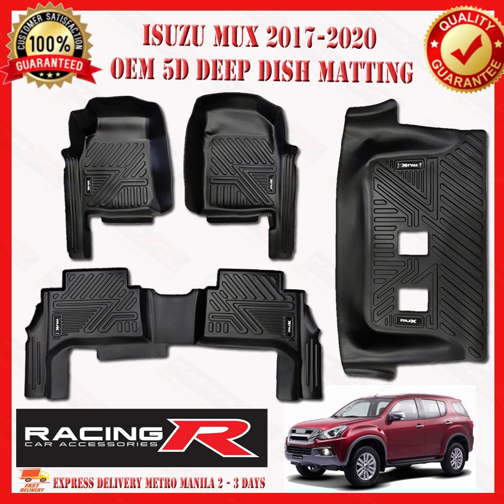 Isuzu MUX 2014 to 2020 OEM 5D Deep Dish Matting 2015 2016 2017 2018 2019 | Shopee Philippines