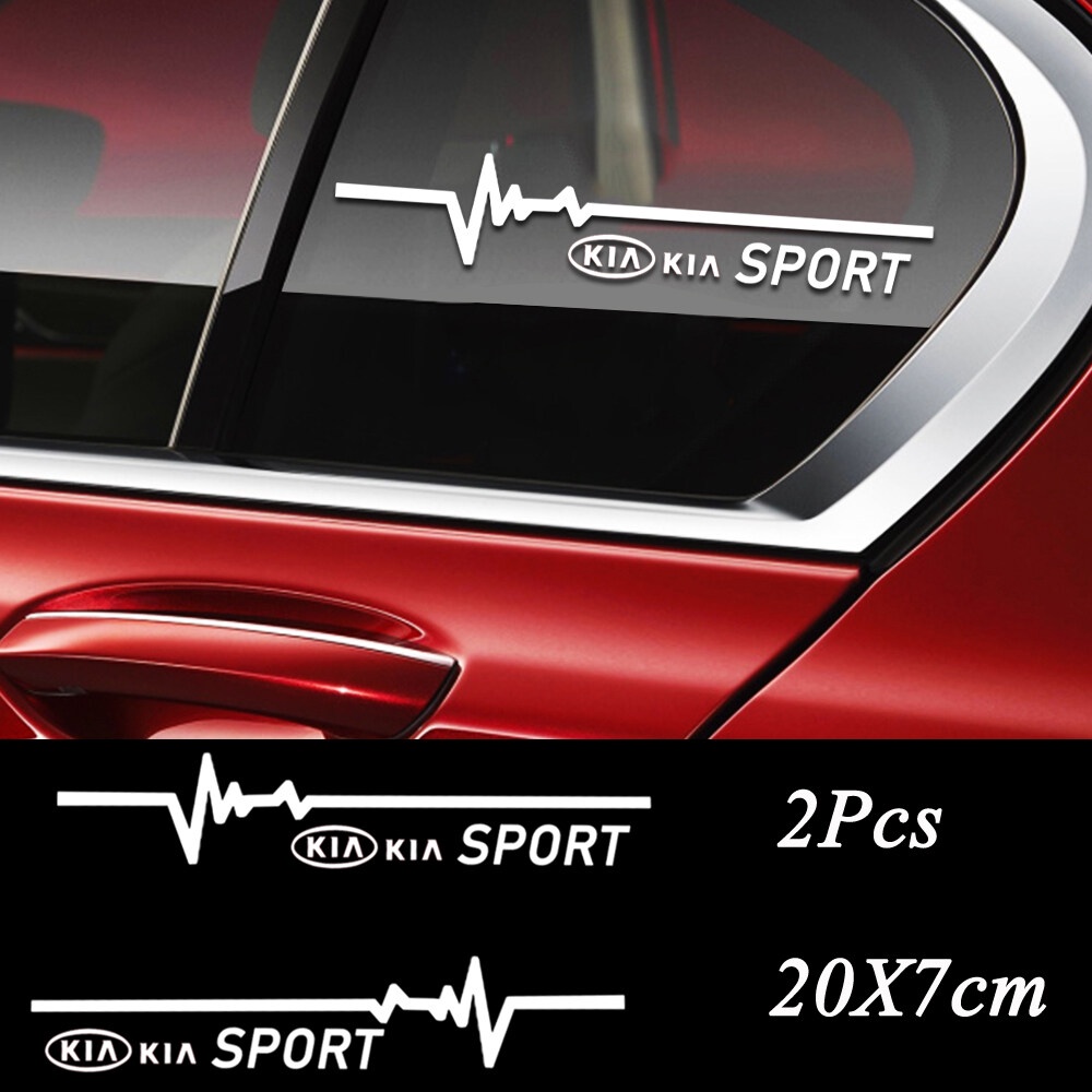 2PCs car side window stickers vinyl film decals for Kia Rio soul Sportage KX-5 DC JB YB am PS JA ...