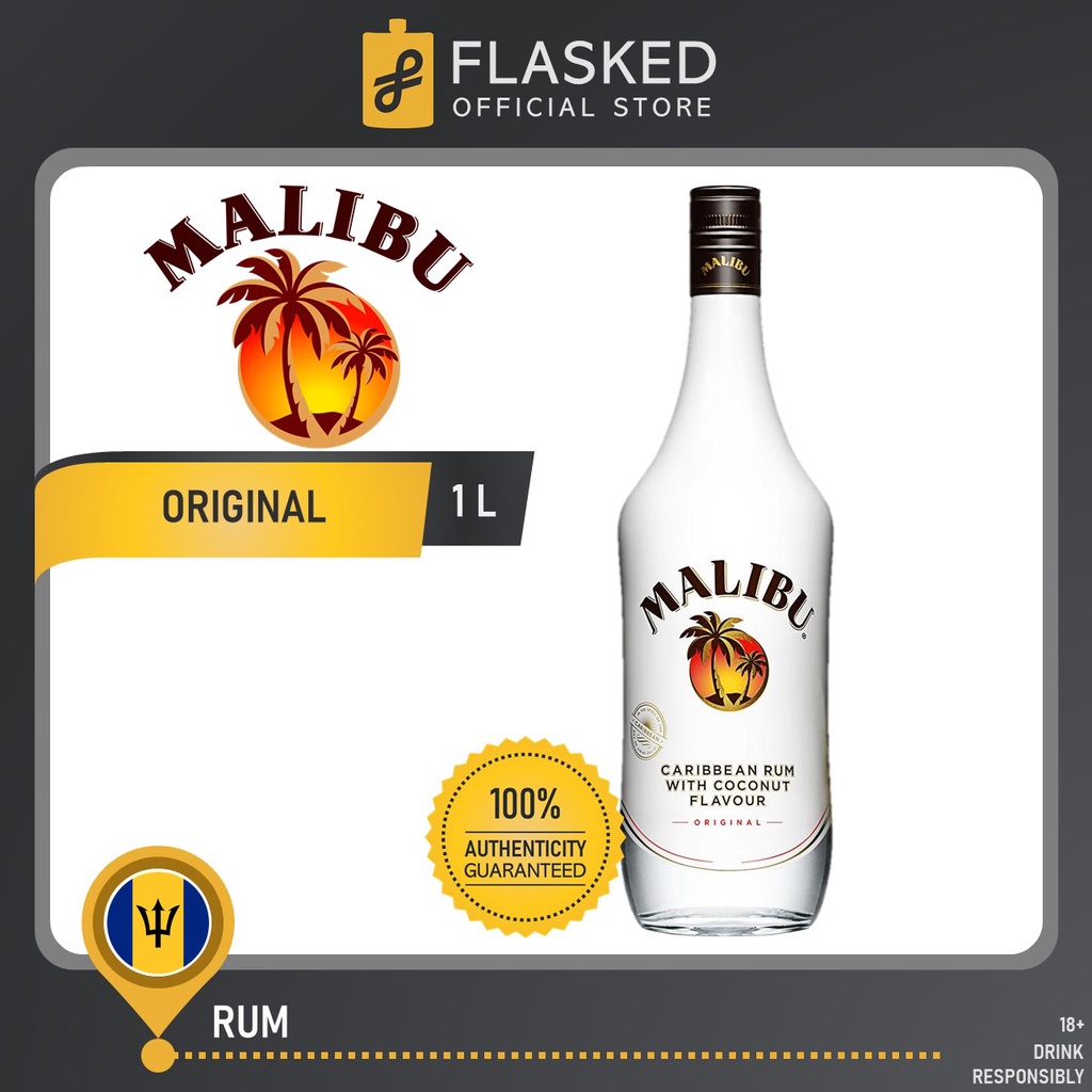 Malibu Original Rum 1L | Shopee Philippines