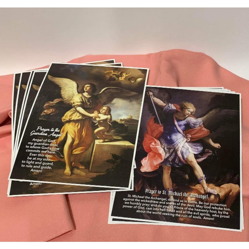 POSTER - PRAYER TO ST. MICHAEL / PRAYER TO THE GUARDIAN ANGEL (A Pack ...