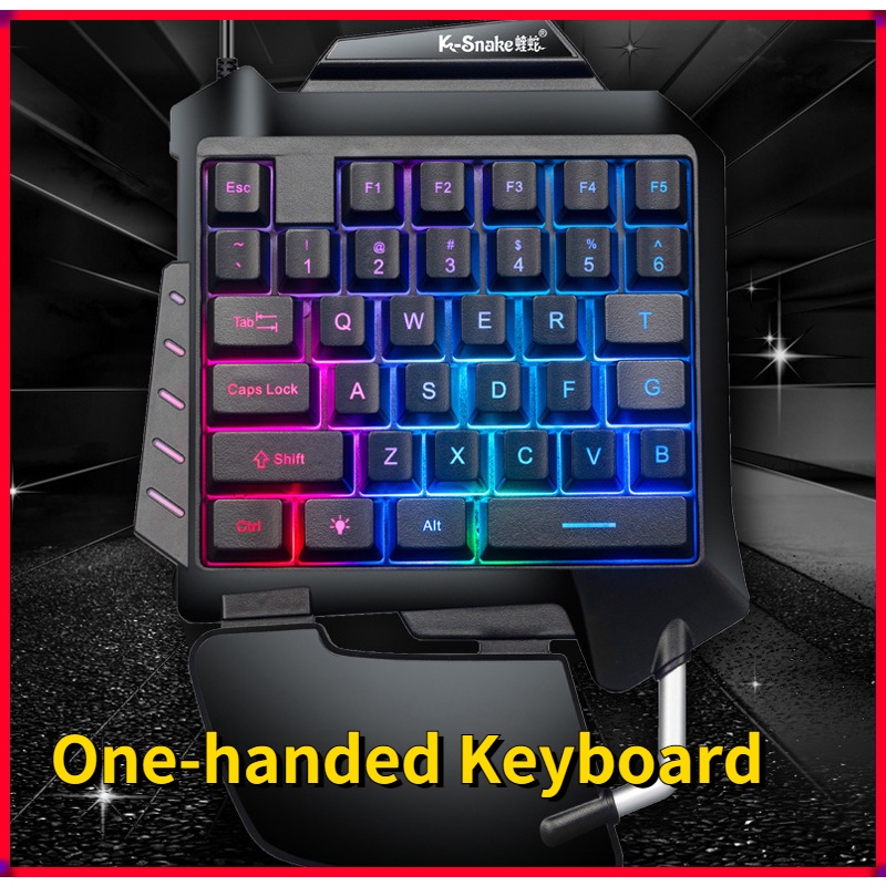 Ready Stock G92 One-handed Keyboard Mobile Game Luminous Mechanical ...