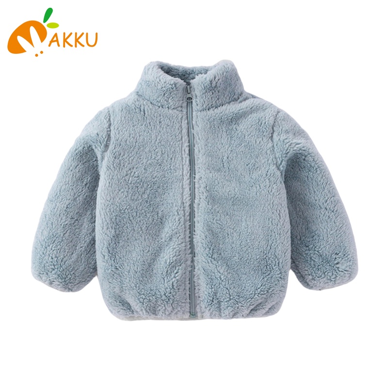 Macaron Plush Jacket Coat For Kids In Green Yellow Pink | Shopee ...