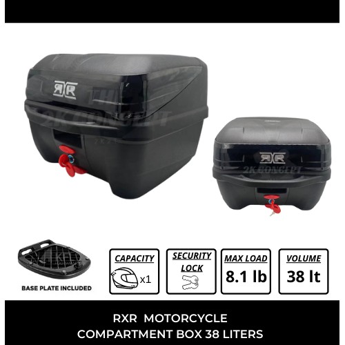 RXR MOTORCYCLE COMPARTMENT BOX For Motorycle RIder 38L 668 669 | Shopee ...