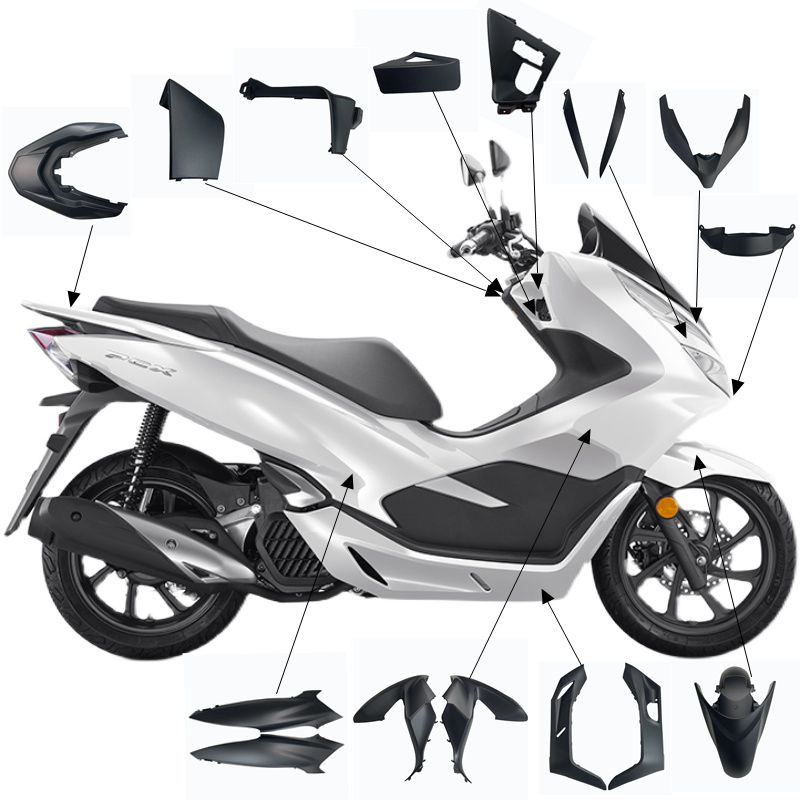 Modified Motorcycle ABS PCX body part Fairings cover set fairing ...