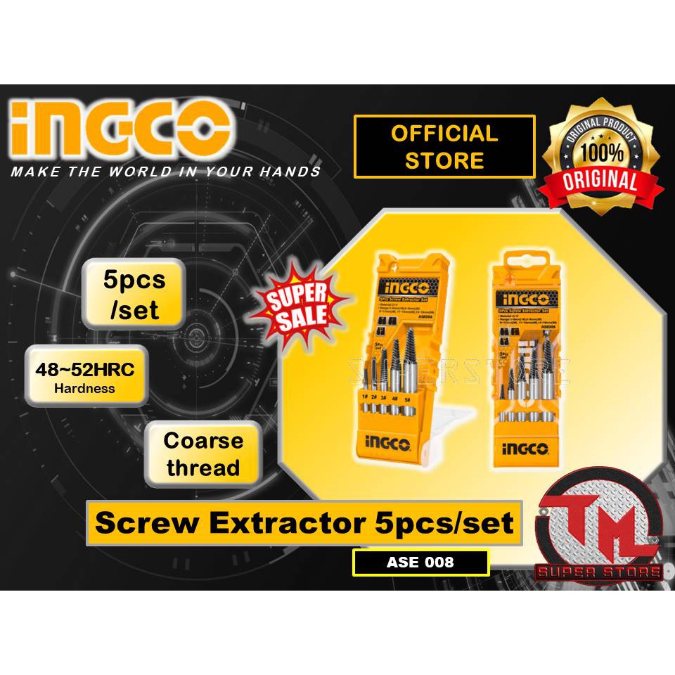 Ingco Screw Extractor ASE 008 • Tm ss | Shopee Philippines