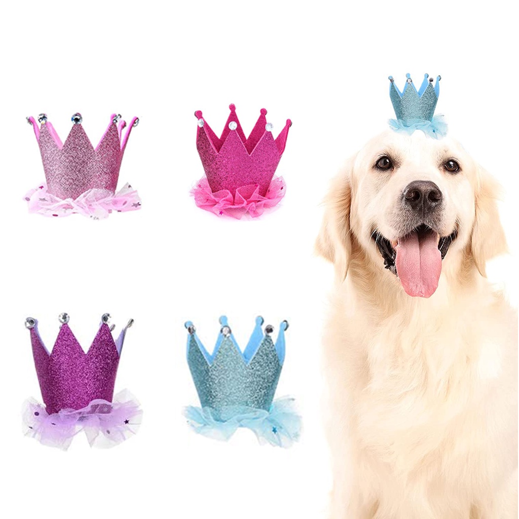 Pet Crown Cat Dog Cute Hat for Pets Party Photo Props Birthday ...