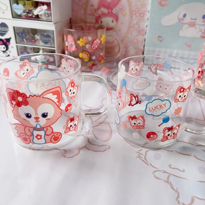 Linabelle printed cup Lina Belle coffee milk tea water drinking glass ...