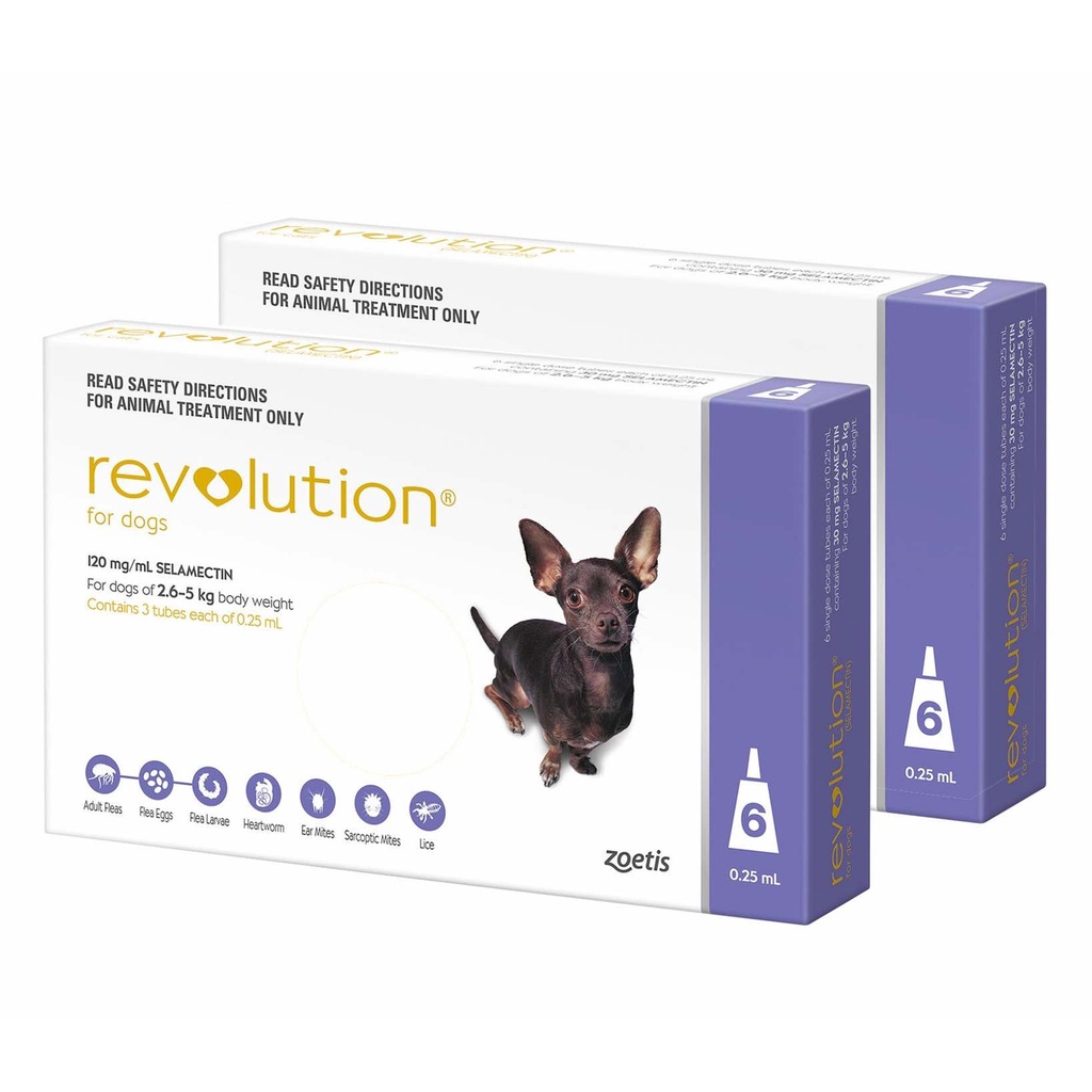 REVOLUTION FLEA & TICK CONTROL FOR DOGS 3 doses (2.6-5.0 KG) | Shopee Philippines