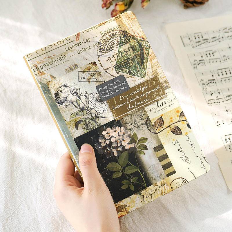A5 Retro Notebook Coloring Page Kraft Paper Vintage Retro Antique ...