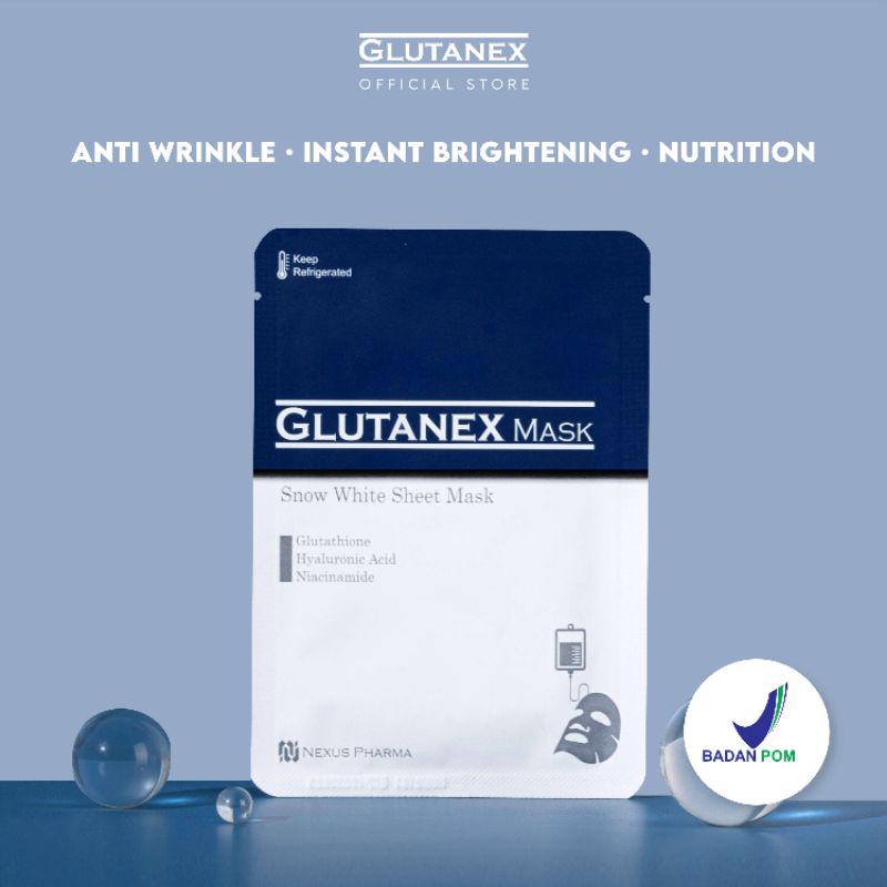 Glutanex sheet mask/glutanex mask/glutanex snow white sheet mask ...
