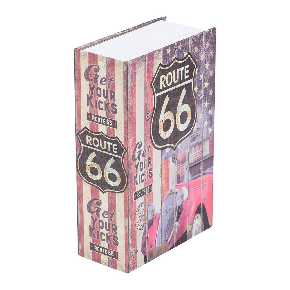 Password type metal Book lock box steel storage box safe hidden coin ...