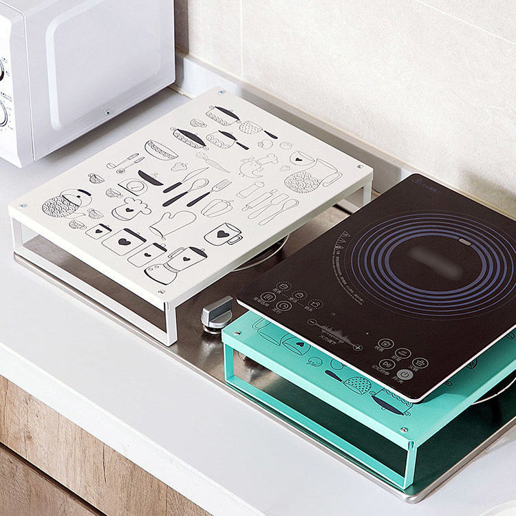 Wrought iron induction cooker bracket kitchen microwave oven rack gas ...