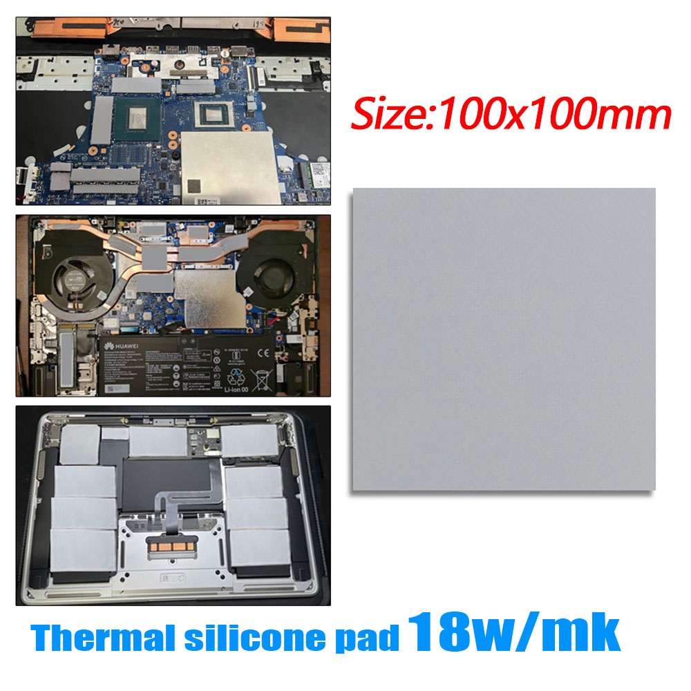 New 18W/mK GPU CPU Heatsink Cooling Conductive Silicone Pad 100mm*100mm ...