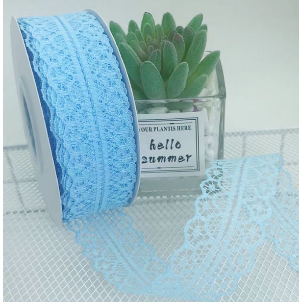 3cm (25Yards) Roll lace ribbon DIY made lace streamer bow edging gift ...
